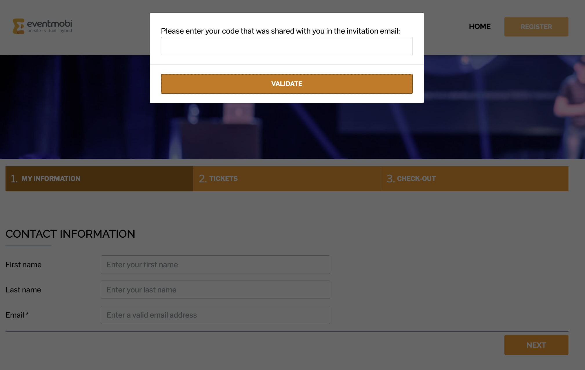 How to set up invitation only registration